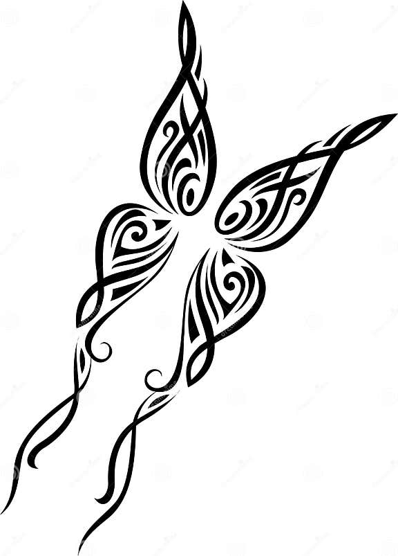 Butterfly tribal pattern stock vector. Illustration of style - 26584471