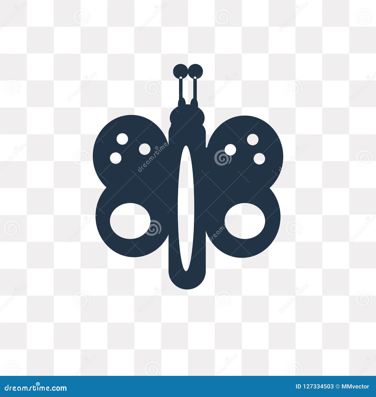 Butterfly Vector Icon Isolated on Transparent Background, Butter Stock ...