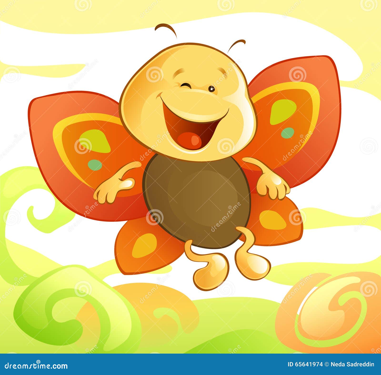 Butterfly stock vector. Illustration of insect, joyful - 65641974