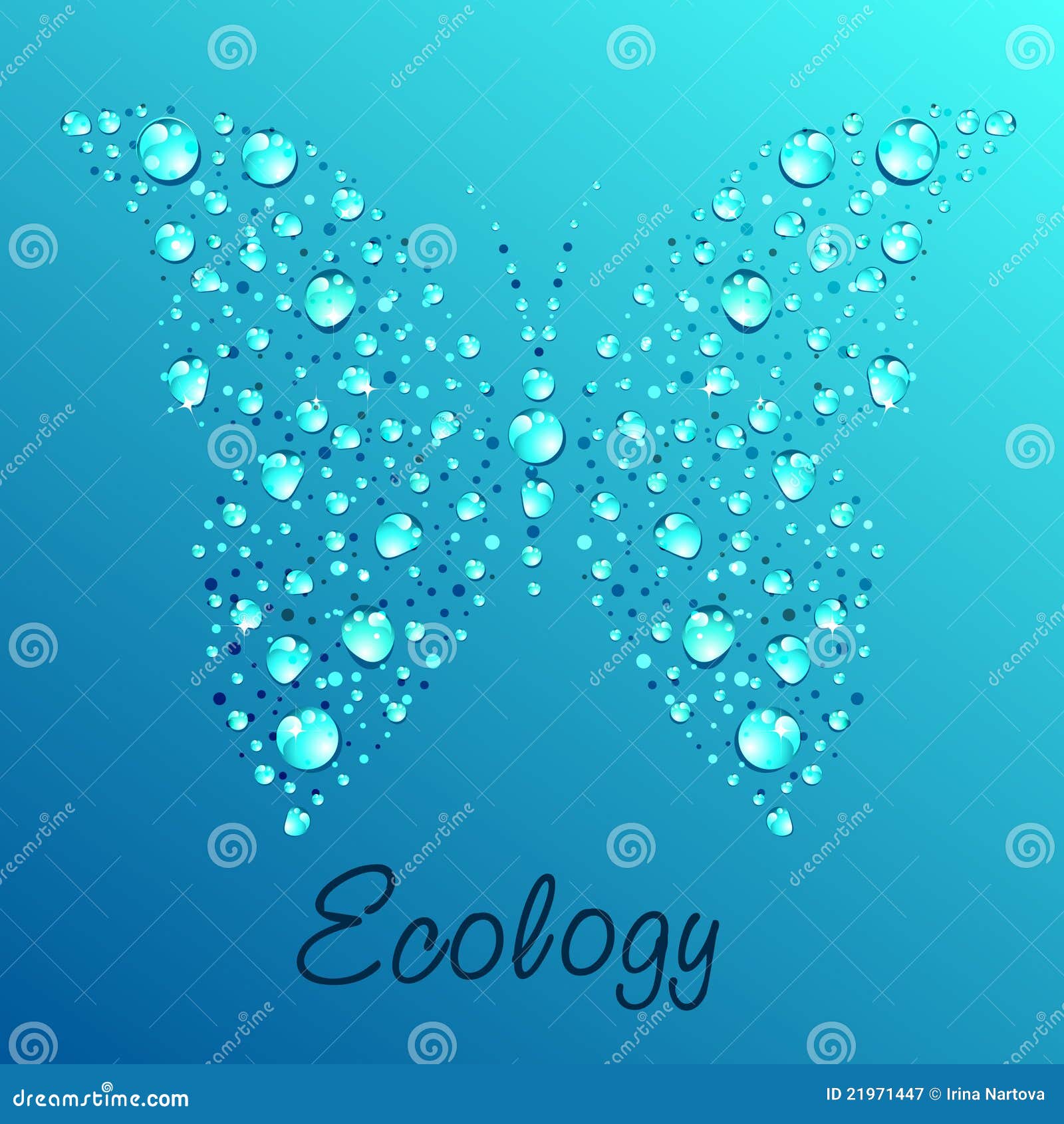 Butterfly from water drops stock vector. Illustration of design - 21971447