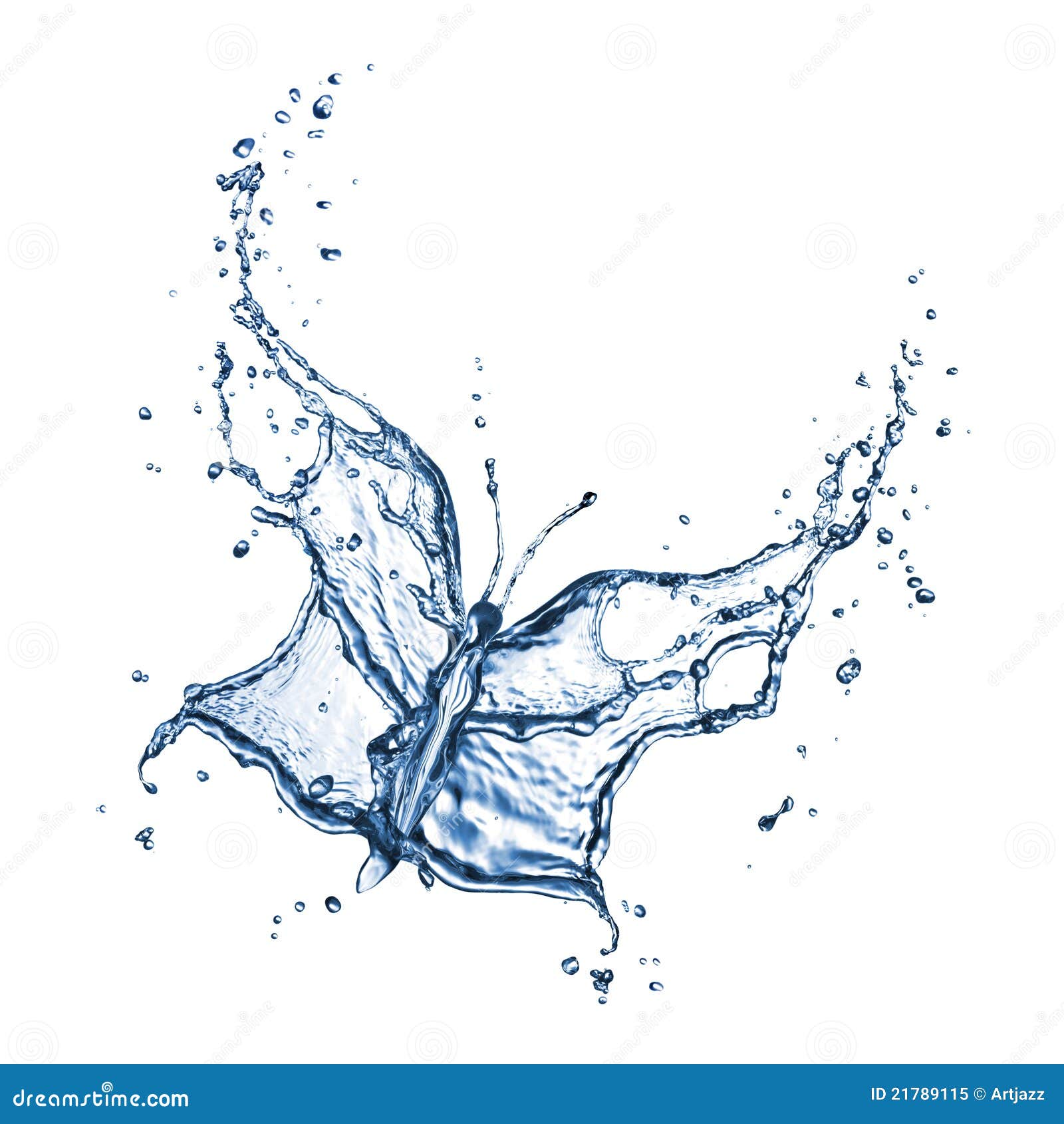 Butterfly from Water Splash Isolated on White Stock Image - Image of ...