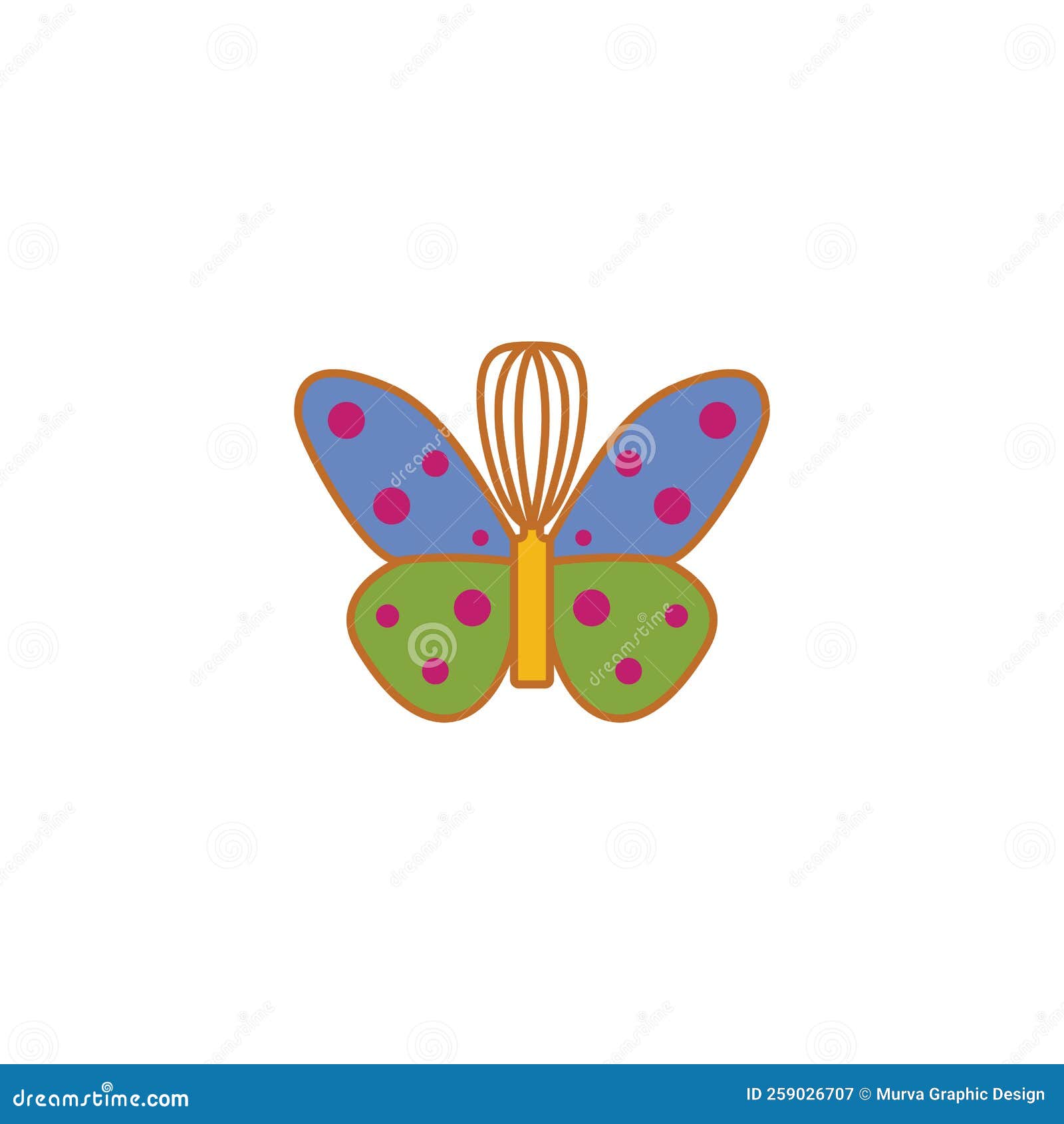 Butterfly Whisk Logo Template Vector Stock Vector - Illustration of ...