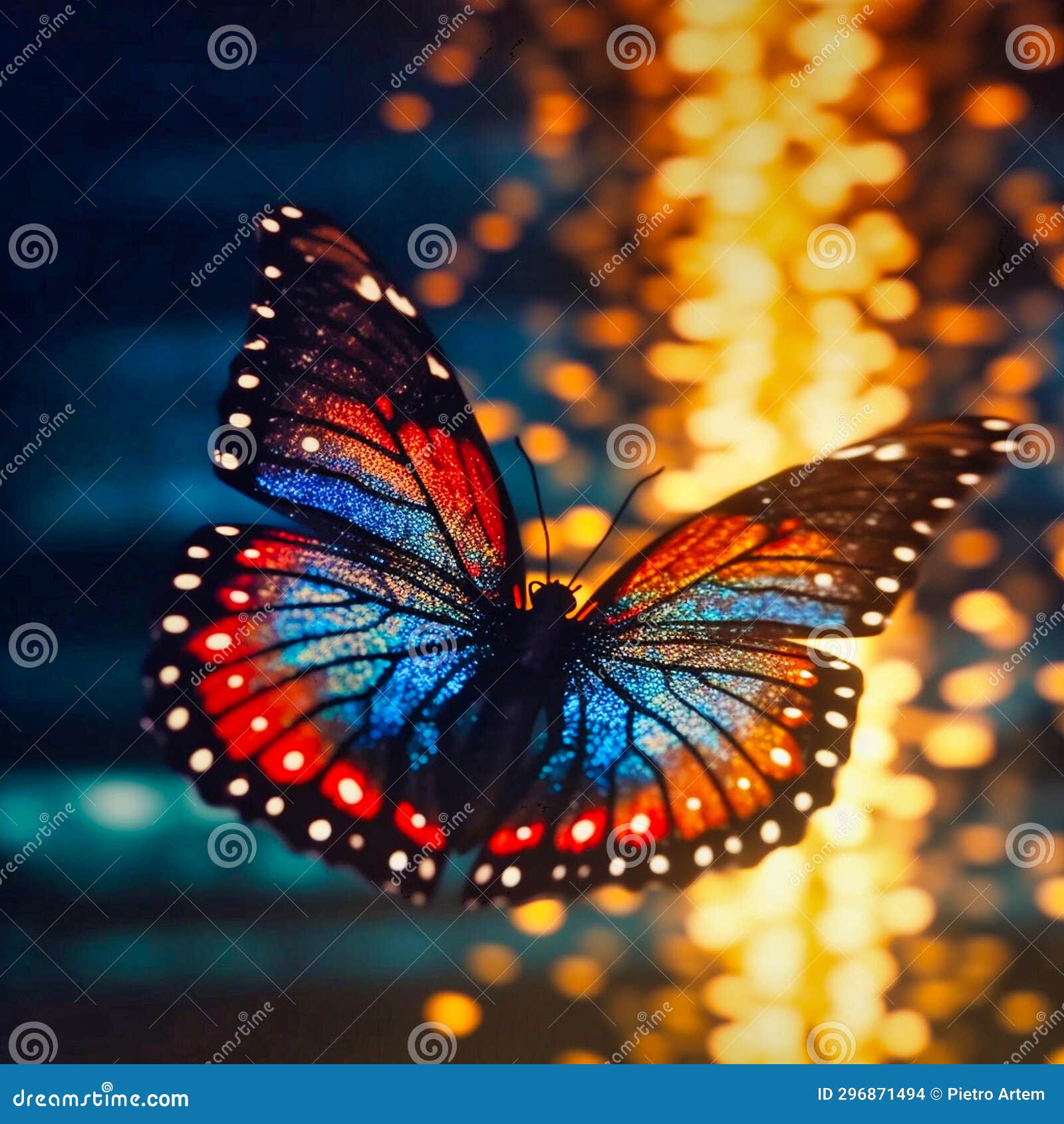 Butterfly Wing Cape Colorful Beautiful Dramatic Light, Stock Photo ...