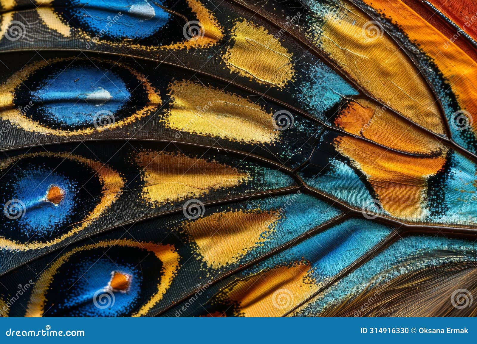 Butterfly Wing Texture Background, Insect Wings Macro Pattern ...