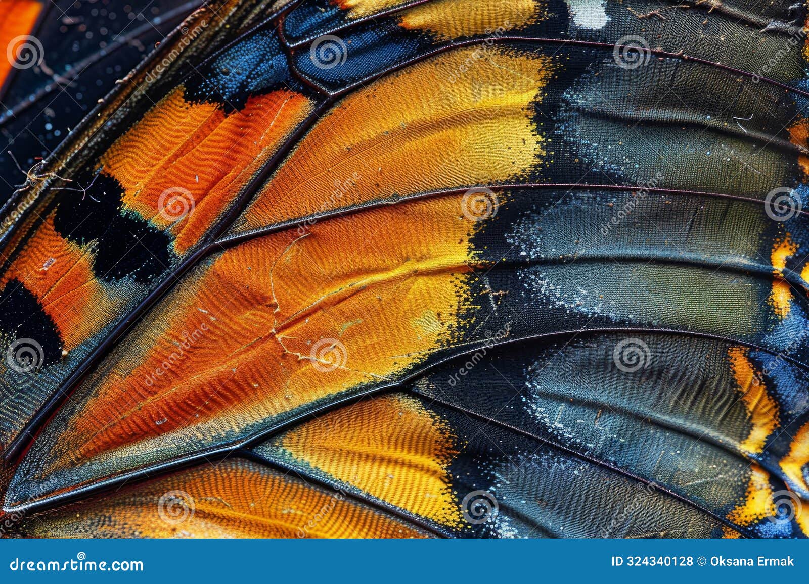 Butterfly Wing Texture Background, Insect Wings Macro Pattern ...
