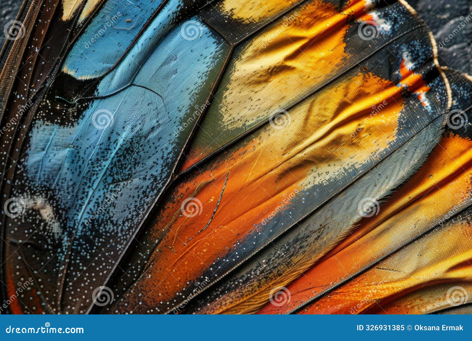 Butterfly Wing Texture Background, Insect Wings Macro Pattern ...