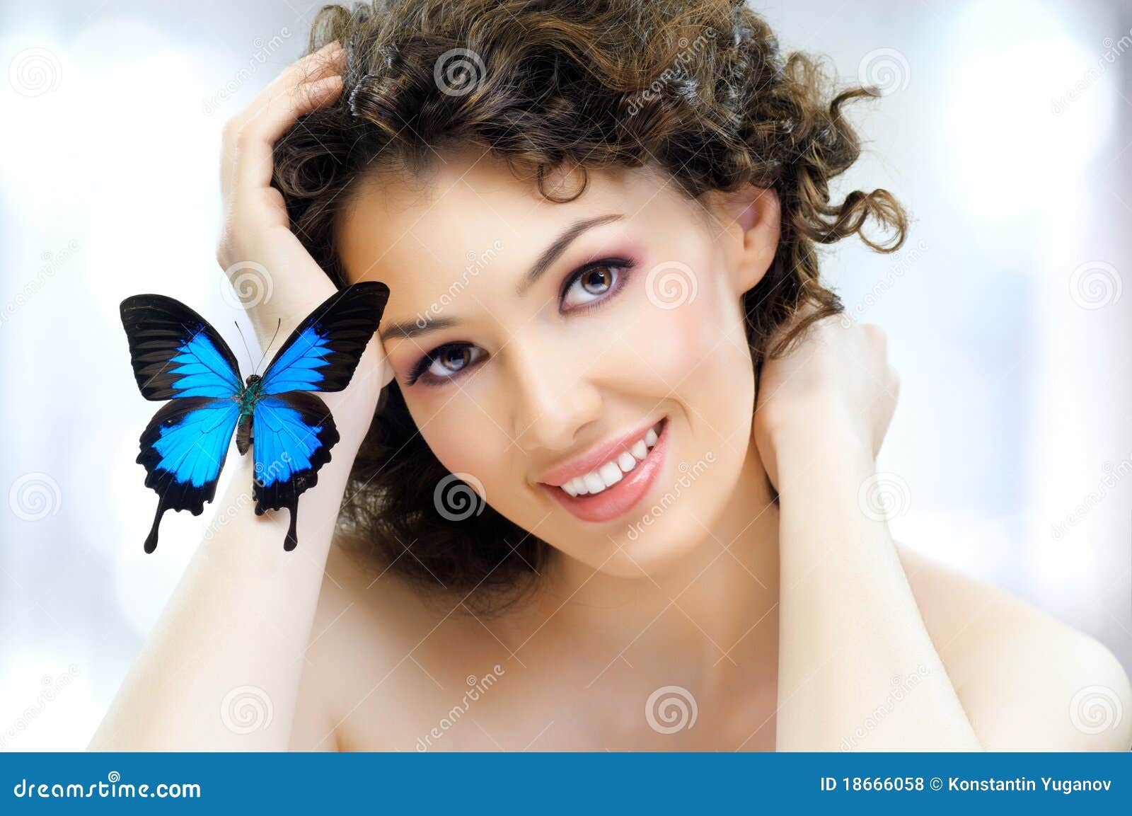 Butterfly woman stock photo. Image of skin, freedom, summer - 18666058