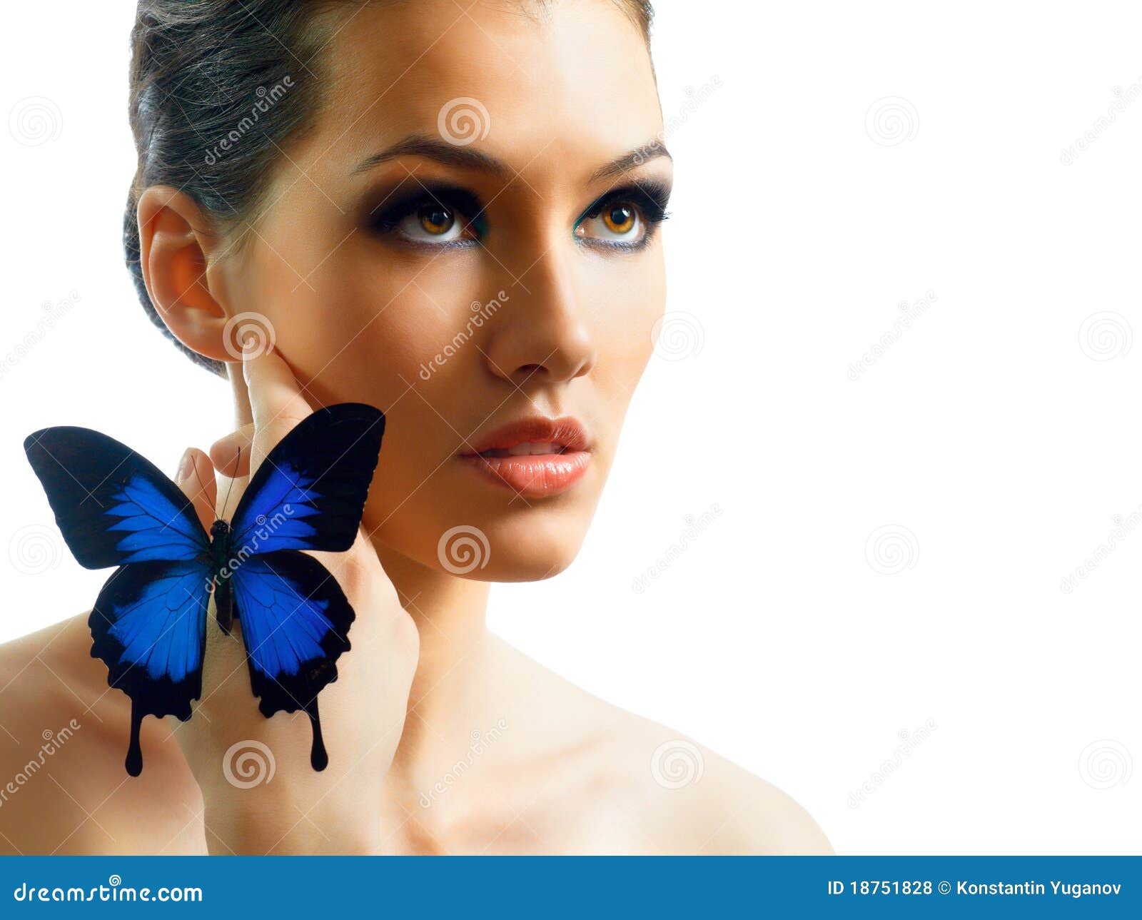 Butterfly woman stock photo. Image of freedom, color - 18751828