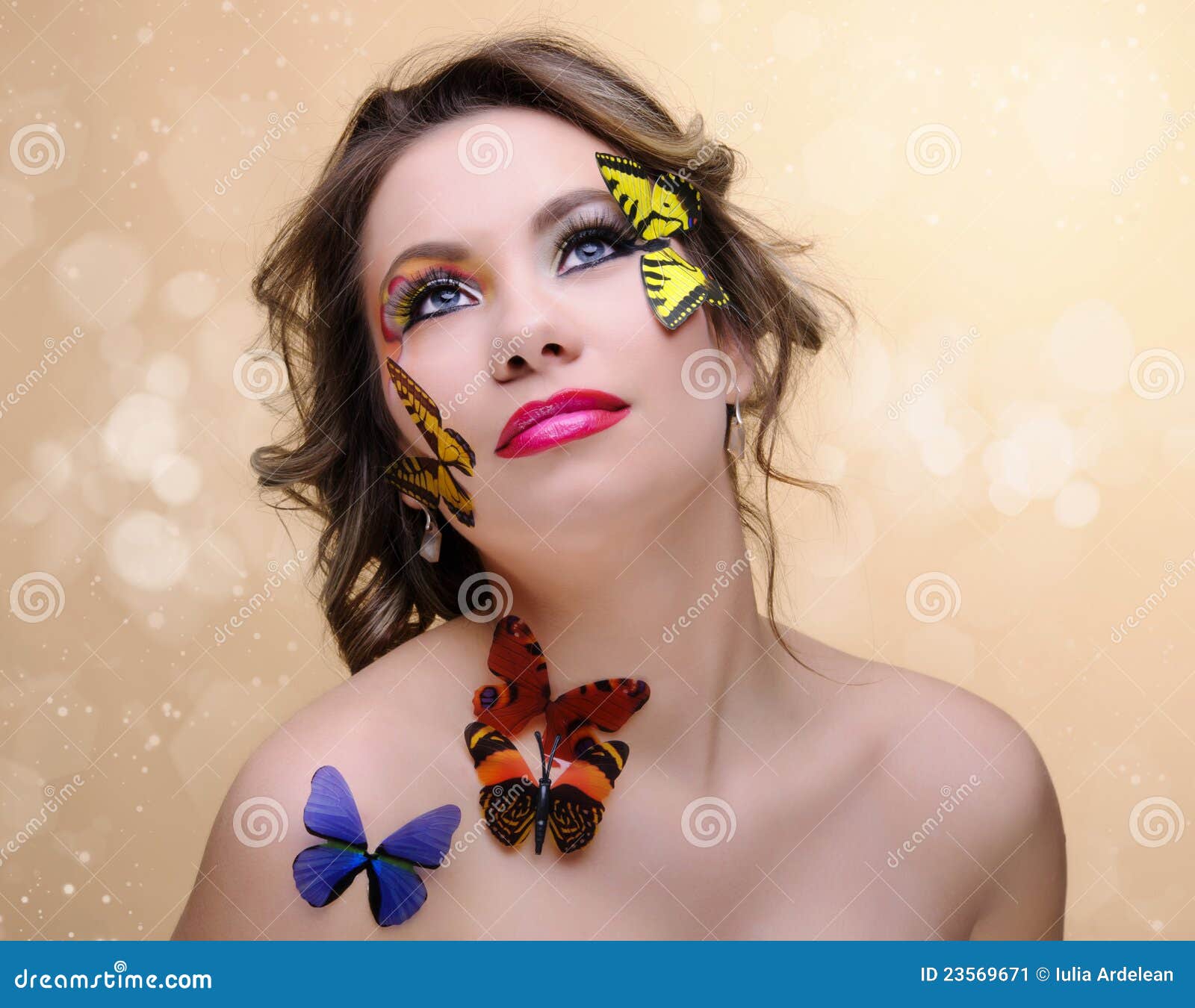 Butterfly woman stock image. Image of person, caucasian - 23569671