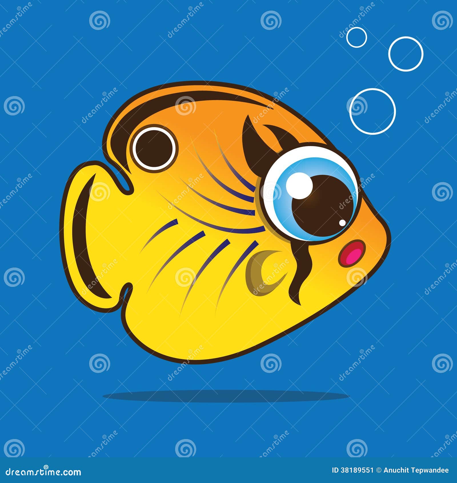 Butterflyfish cartoon stock vector. Illustration of comic - 38189551