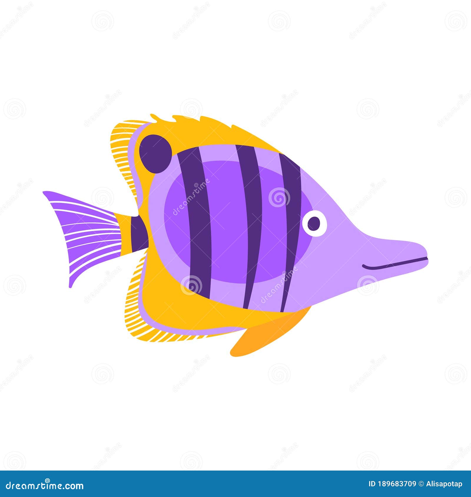 Butterflyfish Isolated on White Background Stock Vector - Illustration ...