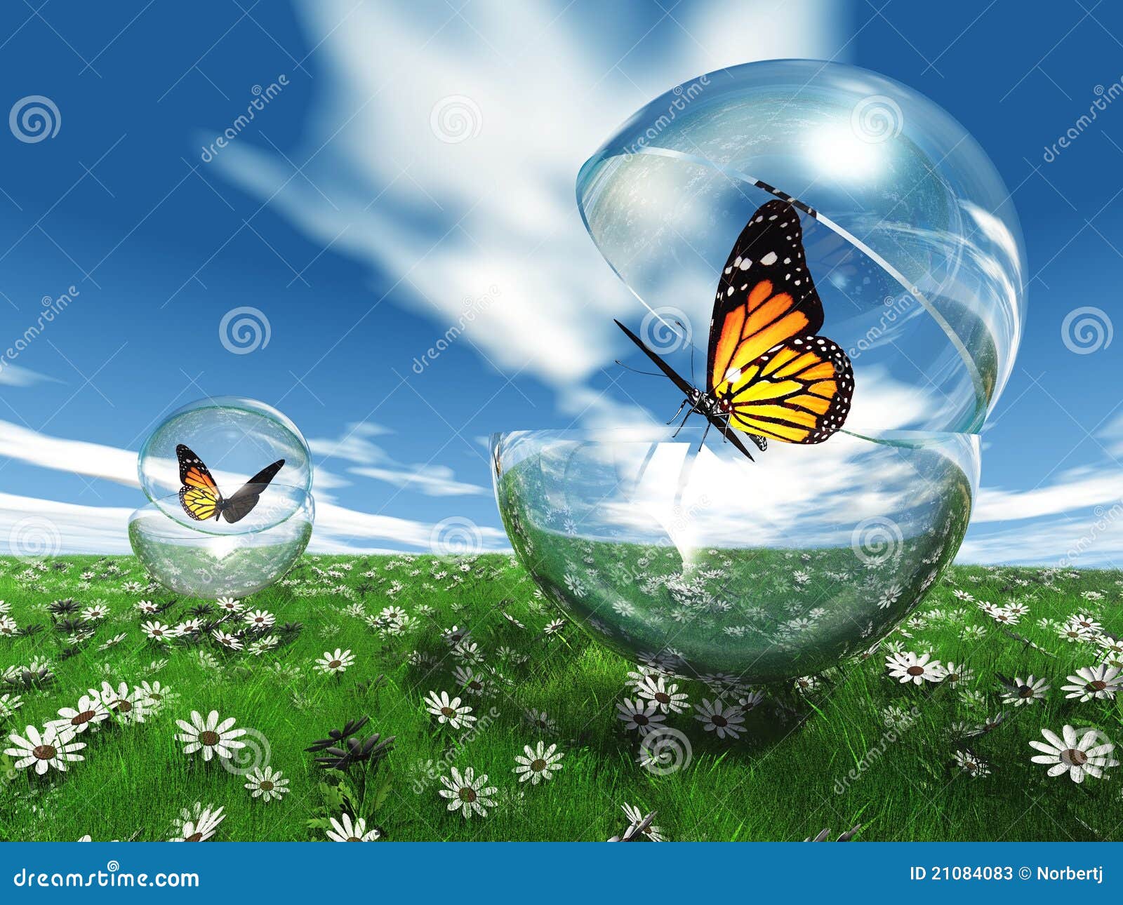 Butterflys and bubbles stock illustration. Illustration of ecology ...