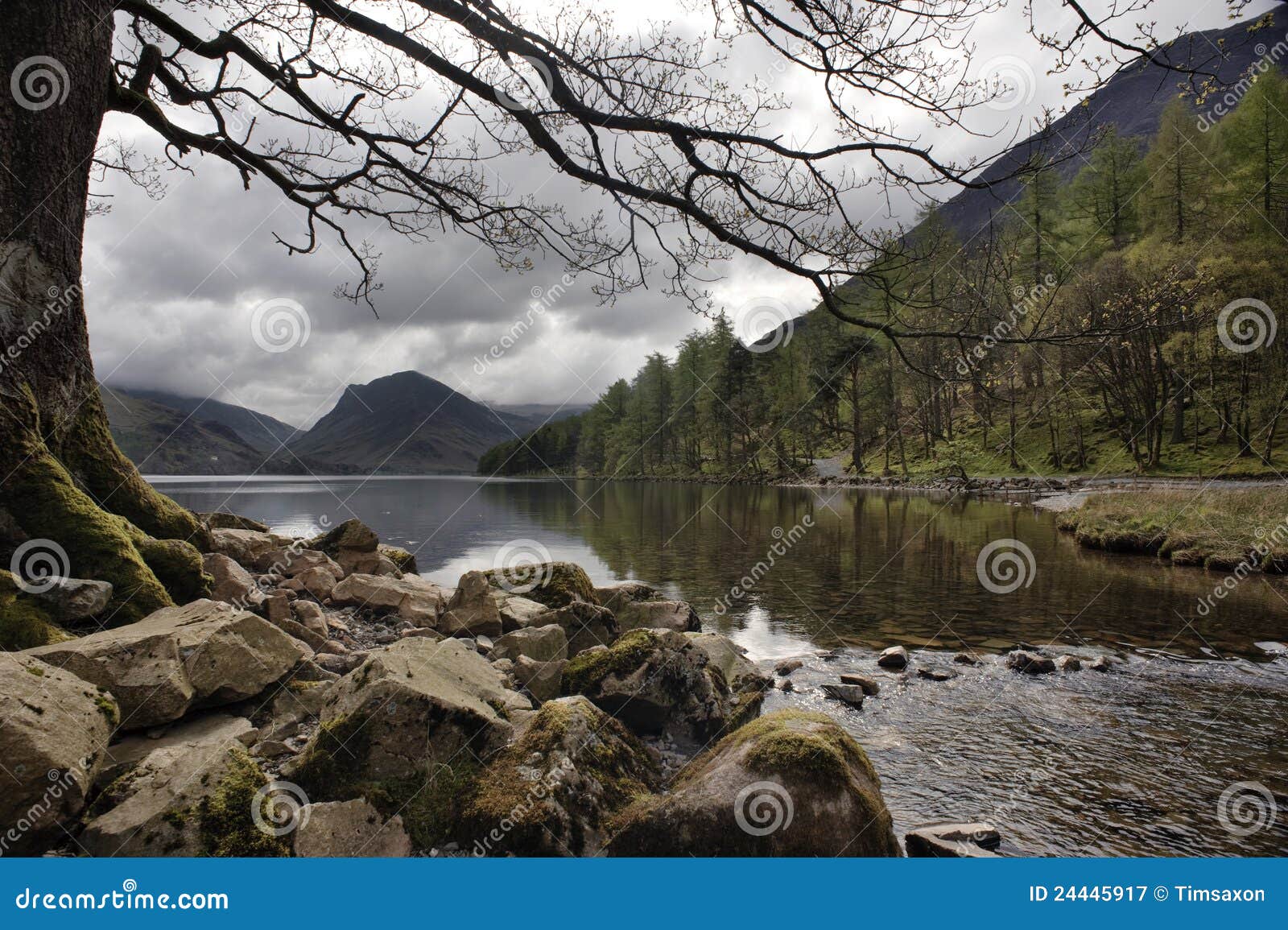 Buttermere stock image. Image of mountains, water, united - 24445917