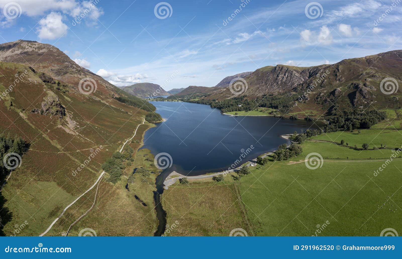 Buttermere and Crummock Water Stock Photo - Image of buttermere ...