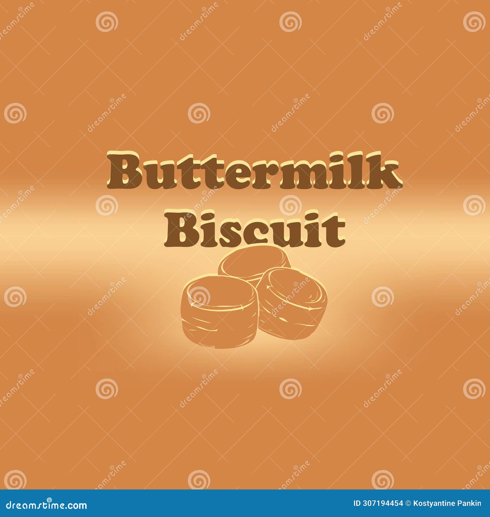 Buttermilk Biscuit poster stock vector. Illustration of silhouette ...