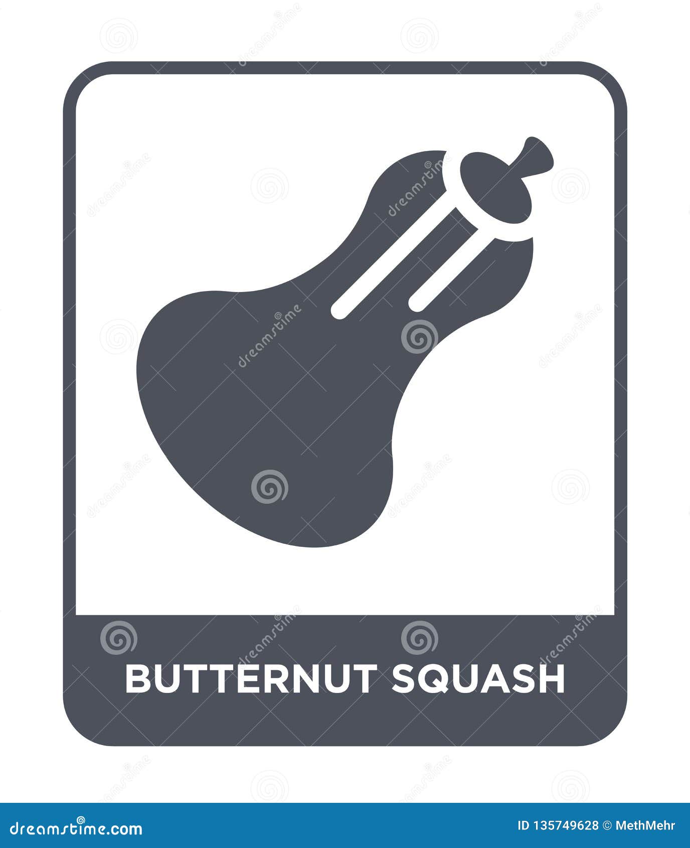 Butternut Squash Icon in Trendy Design Style. Butternut Squash Icon ...