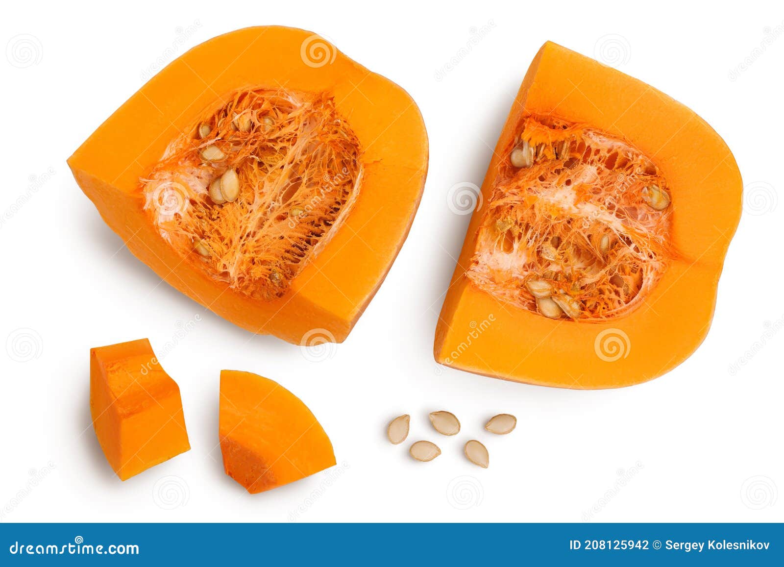 Butternut Squash Slice Isolated on White Background with Clipping Path ...