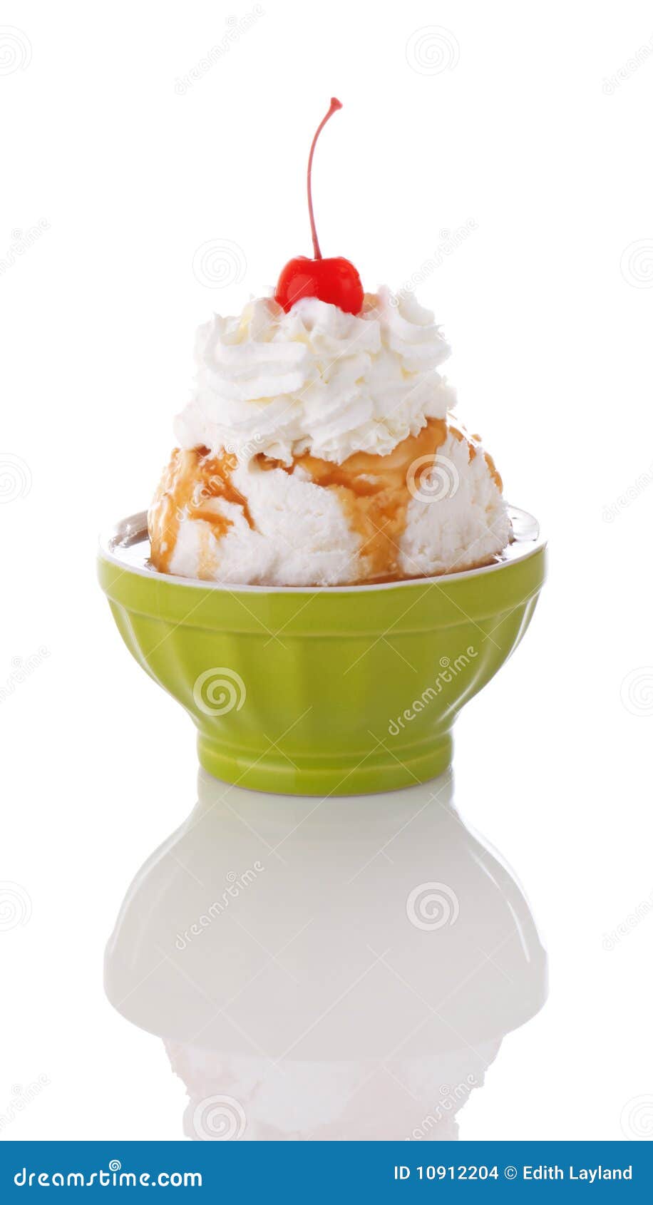 Butterscotch or Caramel Sundae Stock Photo - Image of cream, sweet ...