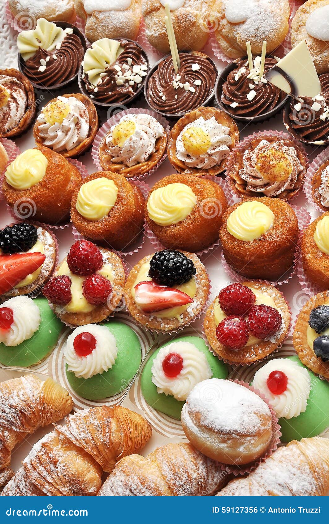 Buttery - Tray of Pastries stock photo. Image of italy - 59127356