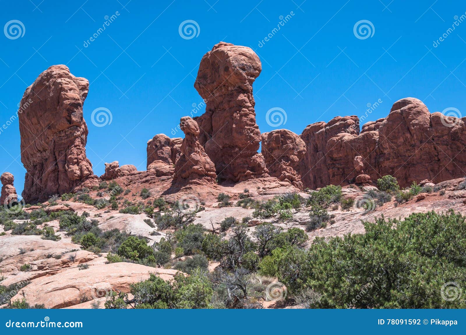 Buttes in Arches National Park, Utah Stock Photo - Image of utah ...