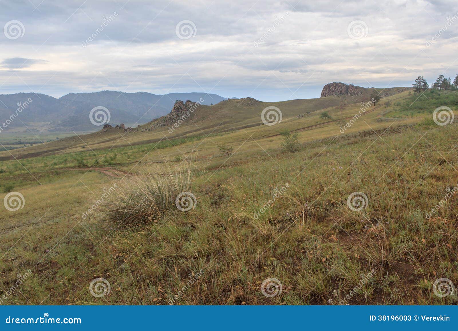 Buttes in a River Selenga Valley. Stock Image - Image of plant, buttes ...
