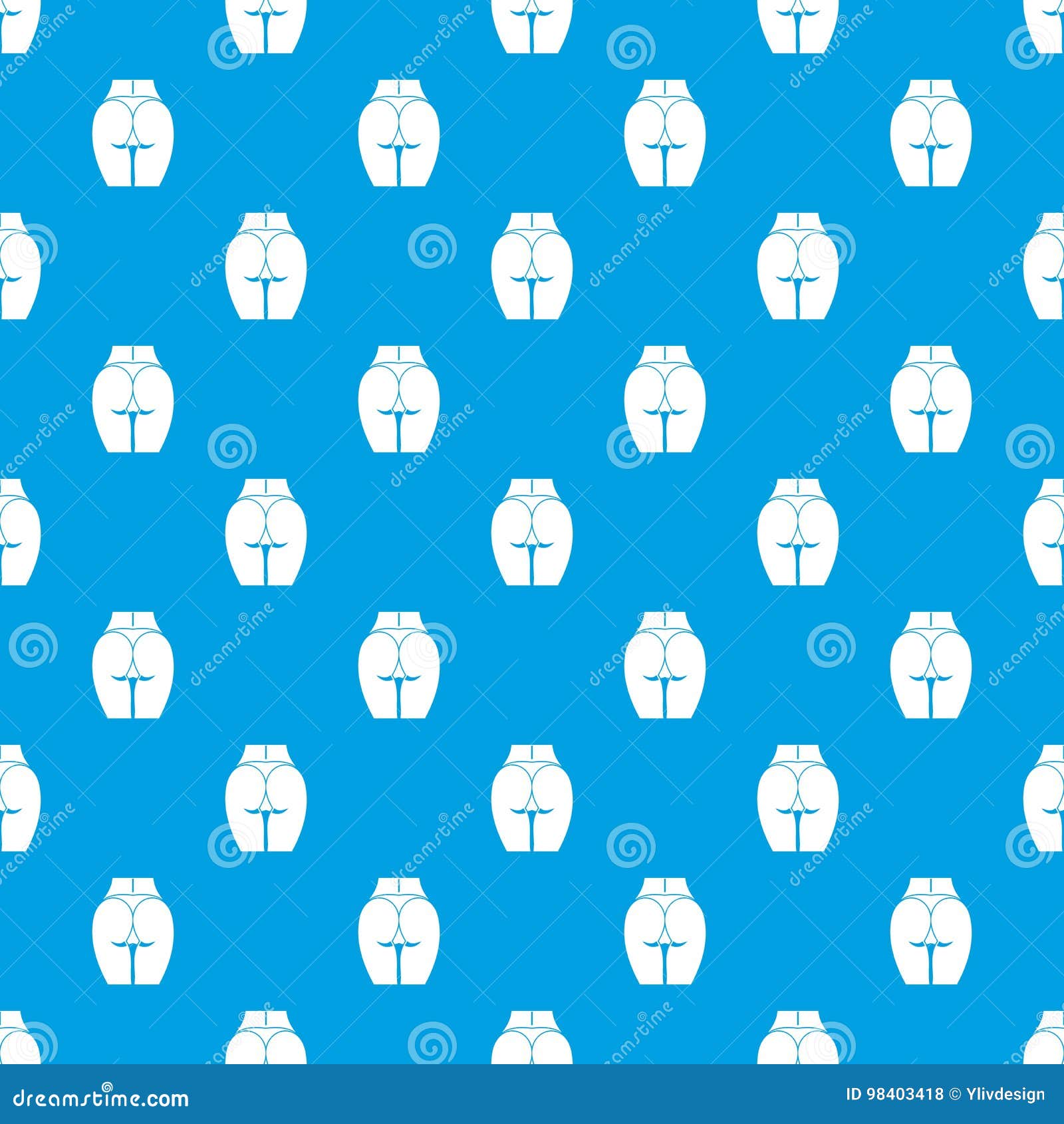 Buttocks of Girl Pattern Seamless Blue Stock Vector - Illustration of ...