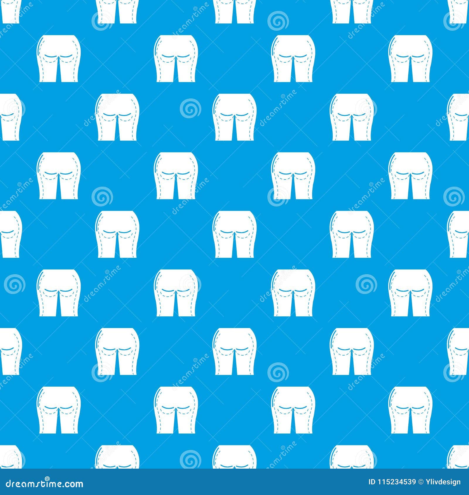Buttocks Liposuction Pattern Vector Seamless Blue Stock Vector ...