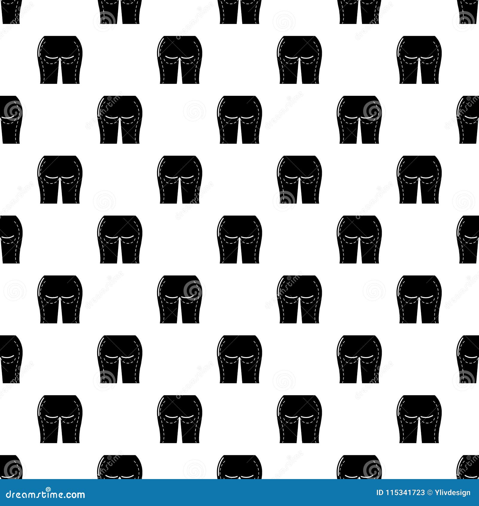 Buttocks Liposuction Pattern Vector Seamless Stock Vector ...