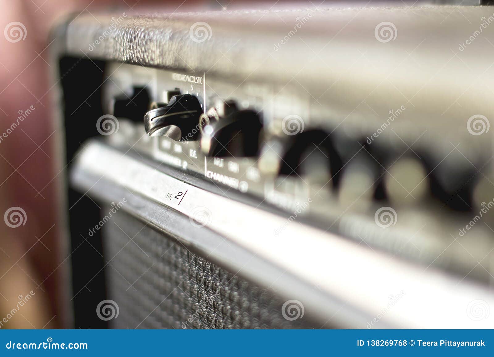 Button and Adjust the Volume Control. Stock Photo - Image of musical ...
