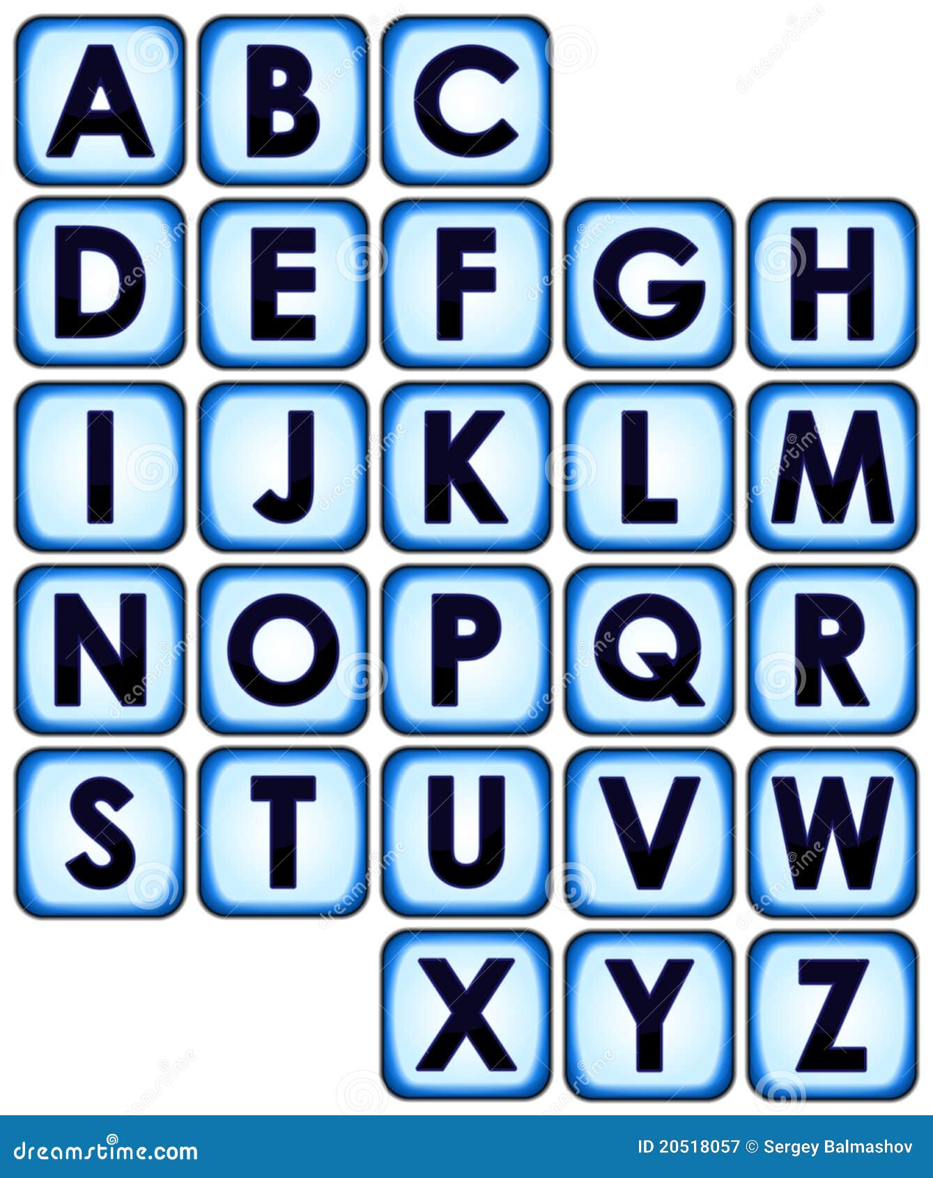 Button alphabet stock vector. Illustration of icon, luminescent - 20518057