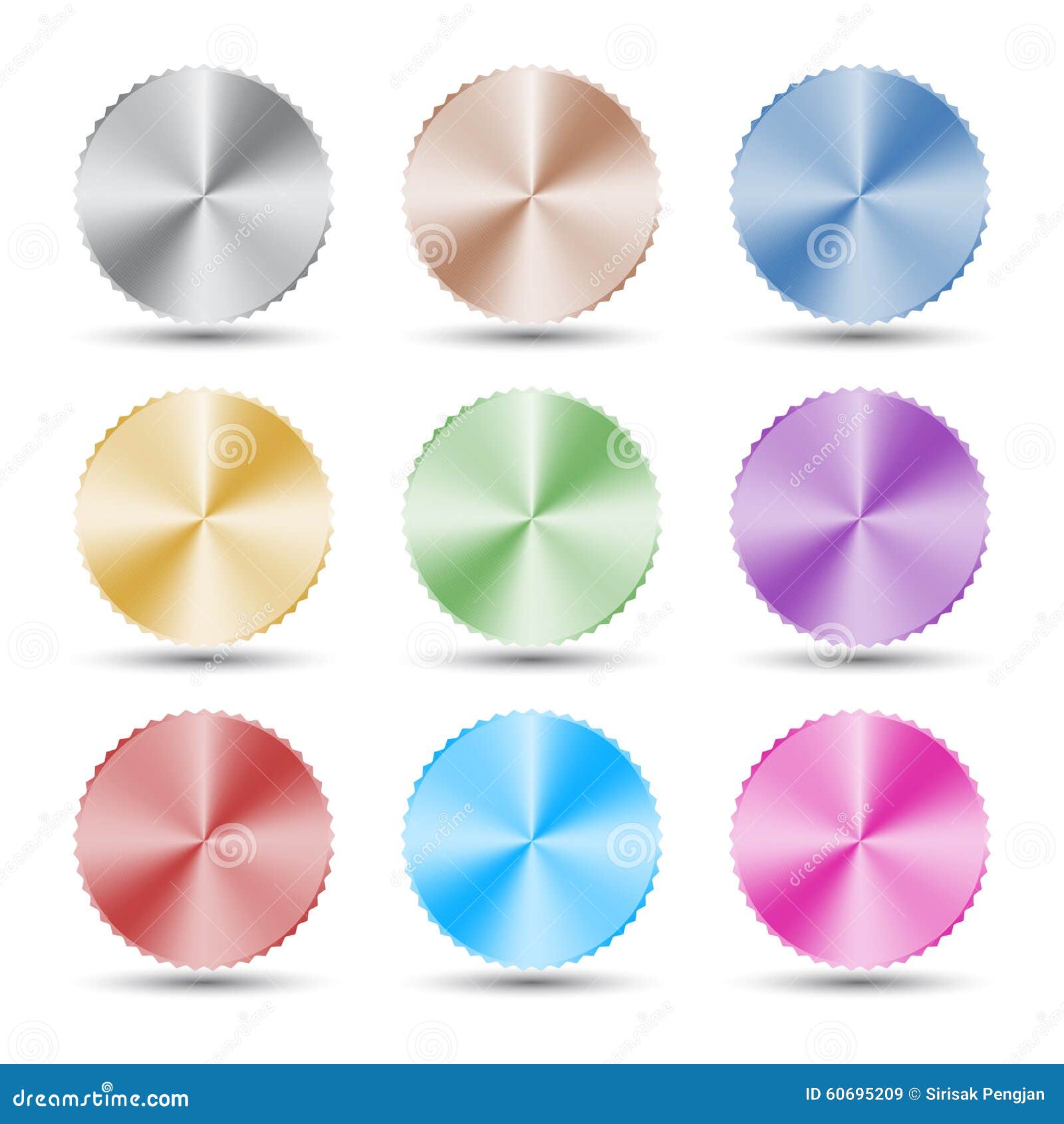 Button Aluminum Control Colorful Stock Illustration - Illustration of ...