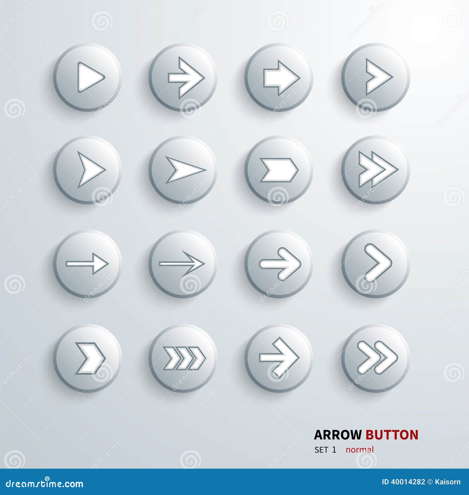Button arrow sign icon set stock vector. Illustration of navigation ...