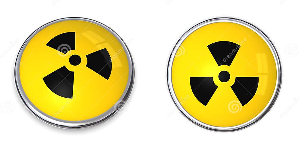Button Atomic/Nuclear Symbol Stock Illustration - Illustration of ...