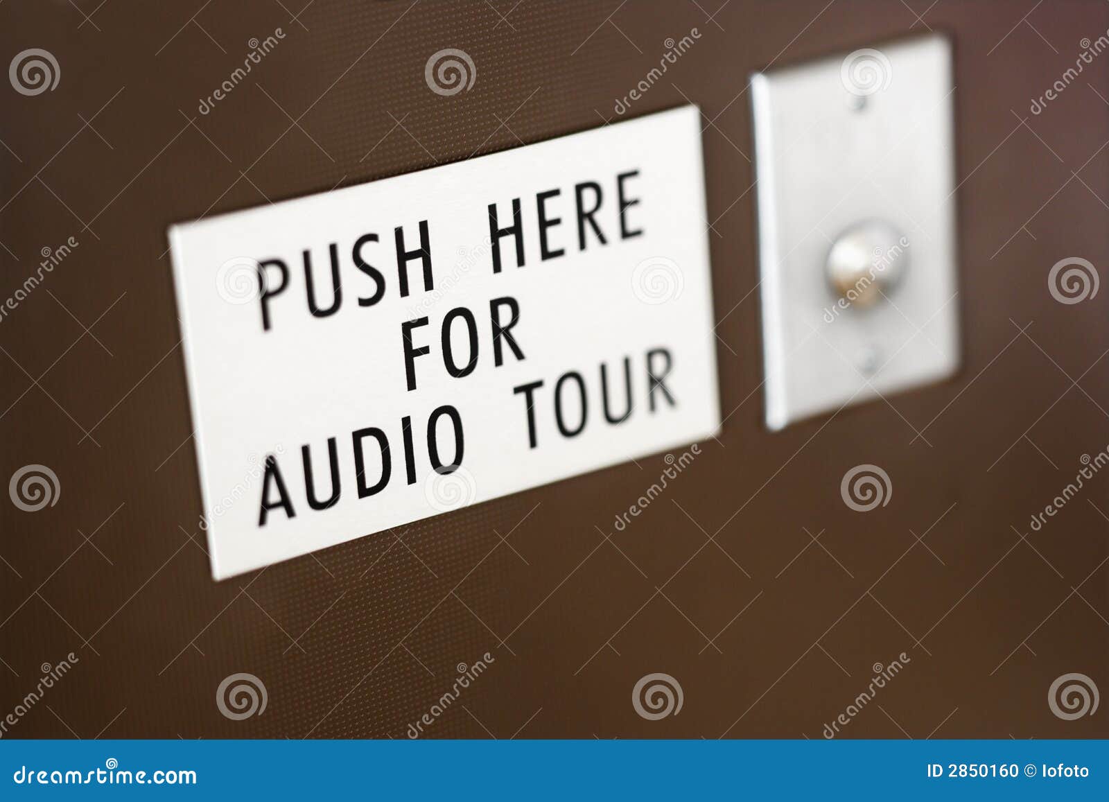 Button for audio tour. stock photo. Image of indoors, button - 2850160