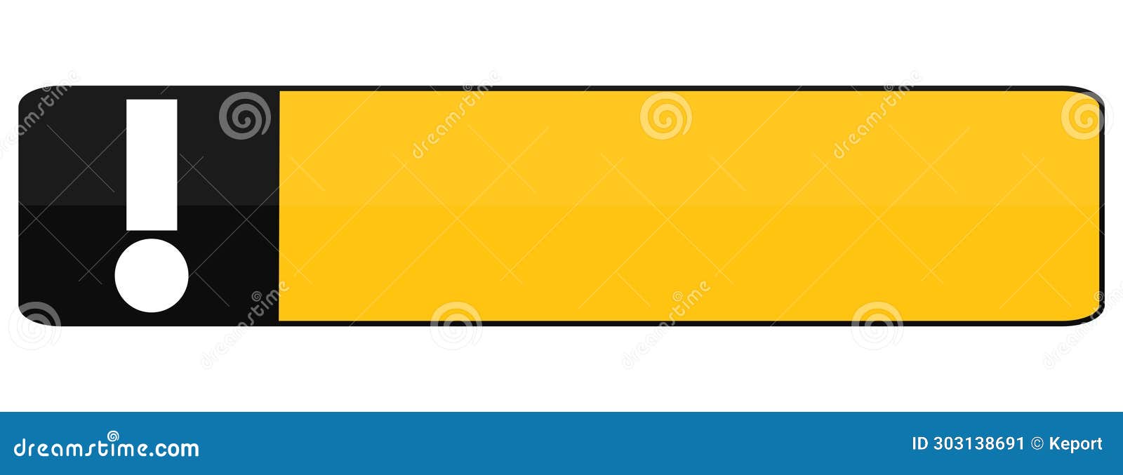 Button Banner with Copy Space Showing Exclamation Mark Icon Stock ...