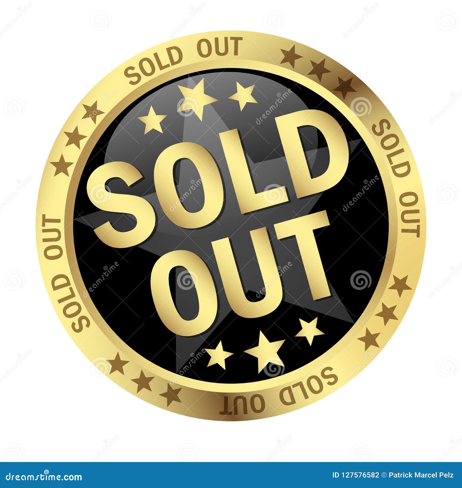 Button with Banner Sold Out Stock Vector - Illustration of busy, assign ...