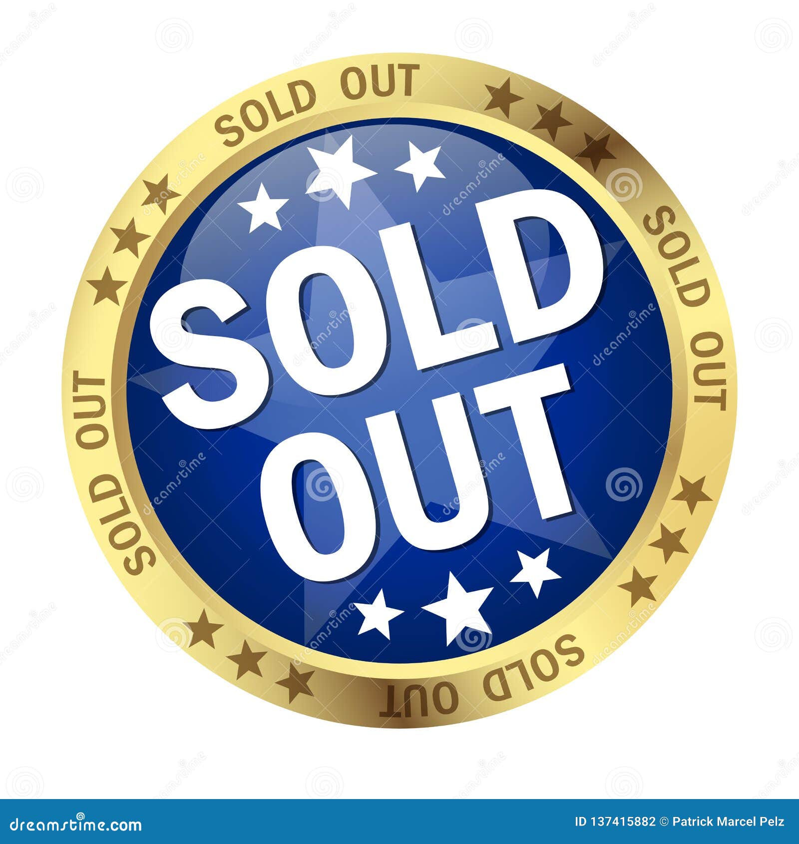 Button with Banner Sold Out Stock Vector - Illustration of offer, busy ...