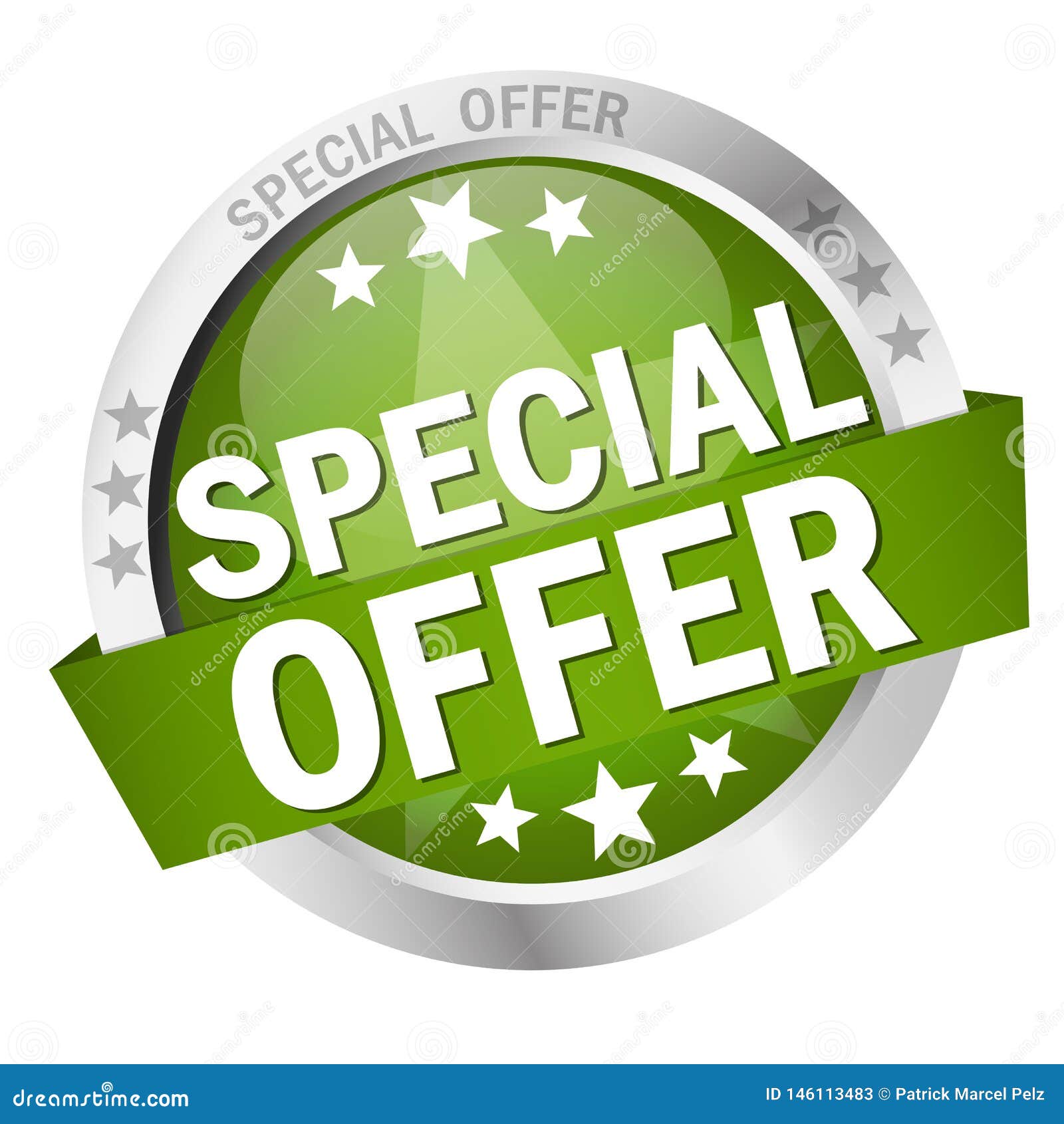 Button with Banner Special Offer Stock Vector - Illustration of percent ...