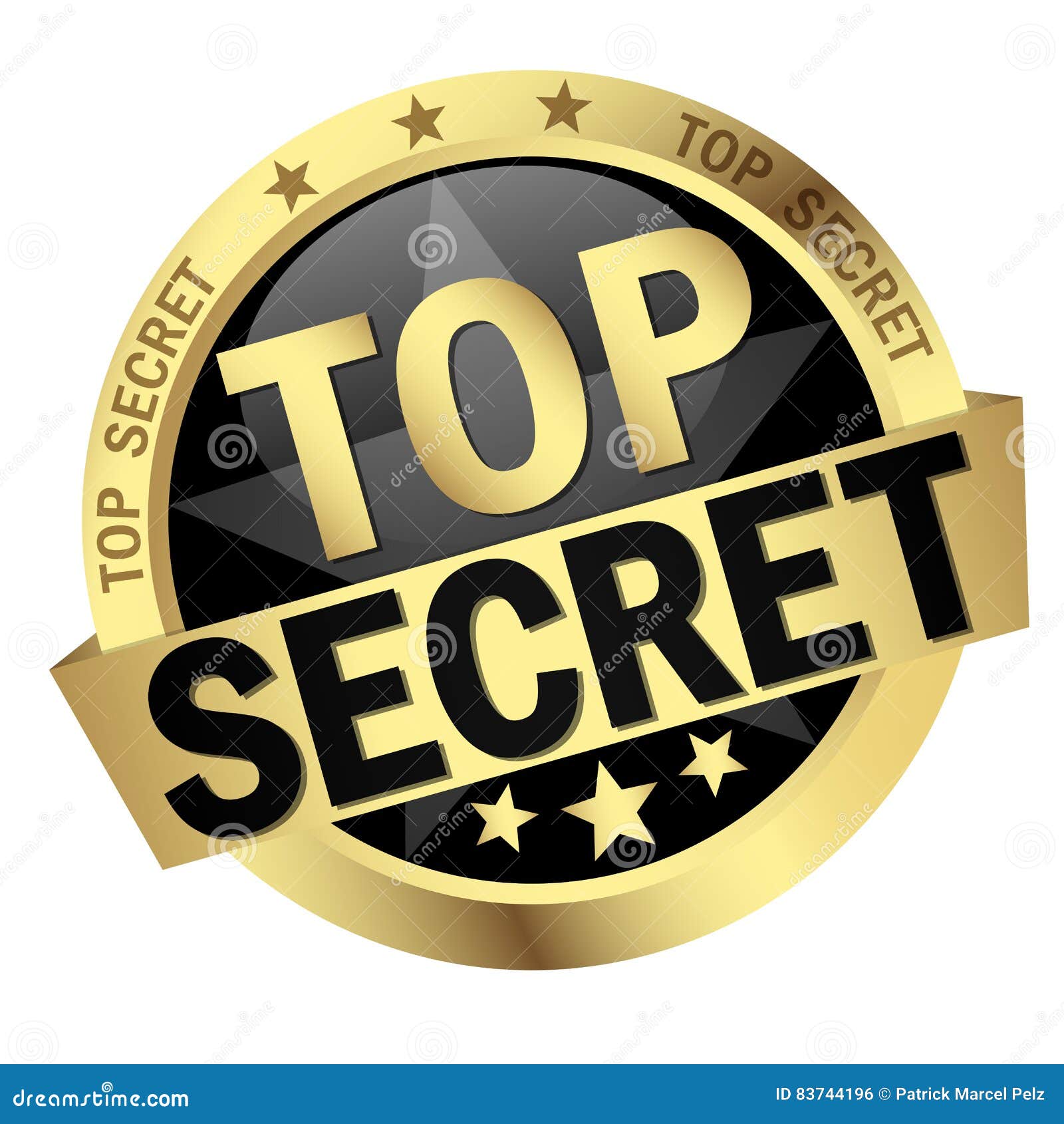 Button with Banner Top Secret Stock Vector - Illustration of news ...