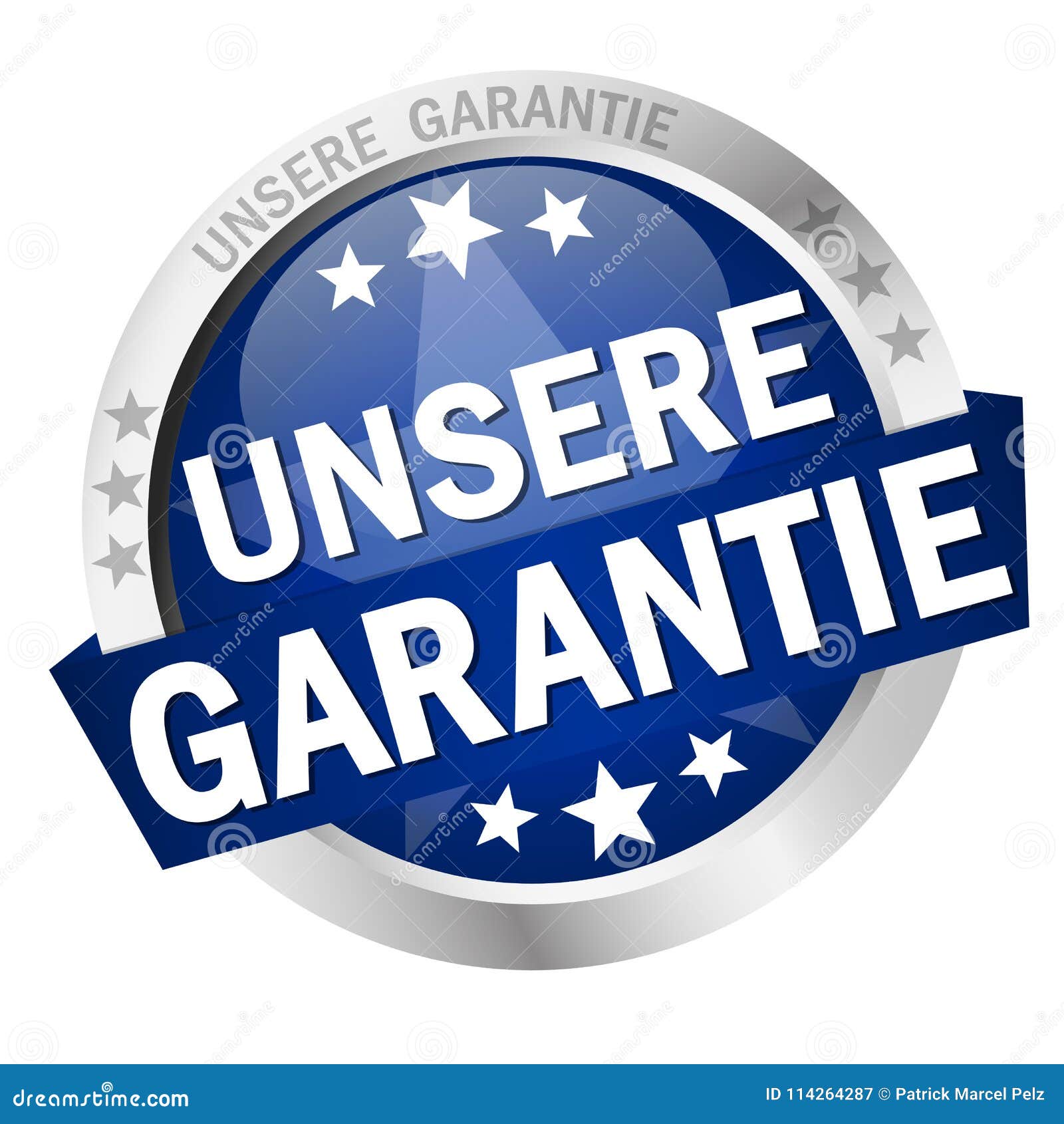 Button With Banner Unsere Garantie Cartoon Vector | CartoonDealer.com ...