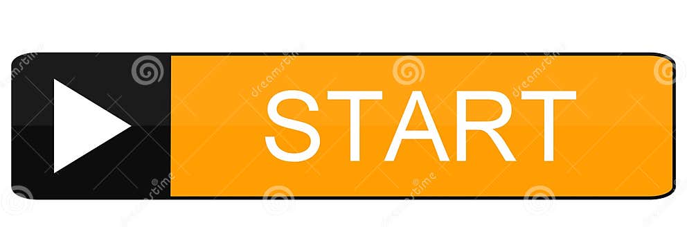 Button Banner for Web: Start Stock Illustration - Illustration of play ...