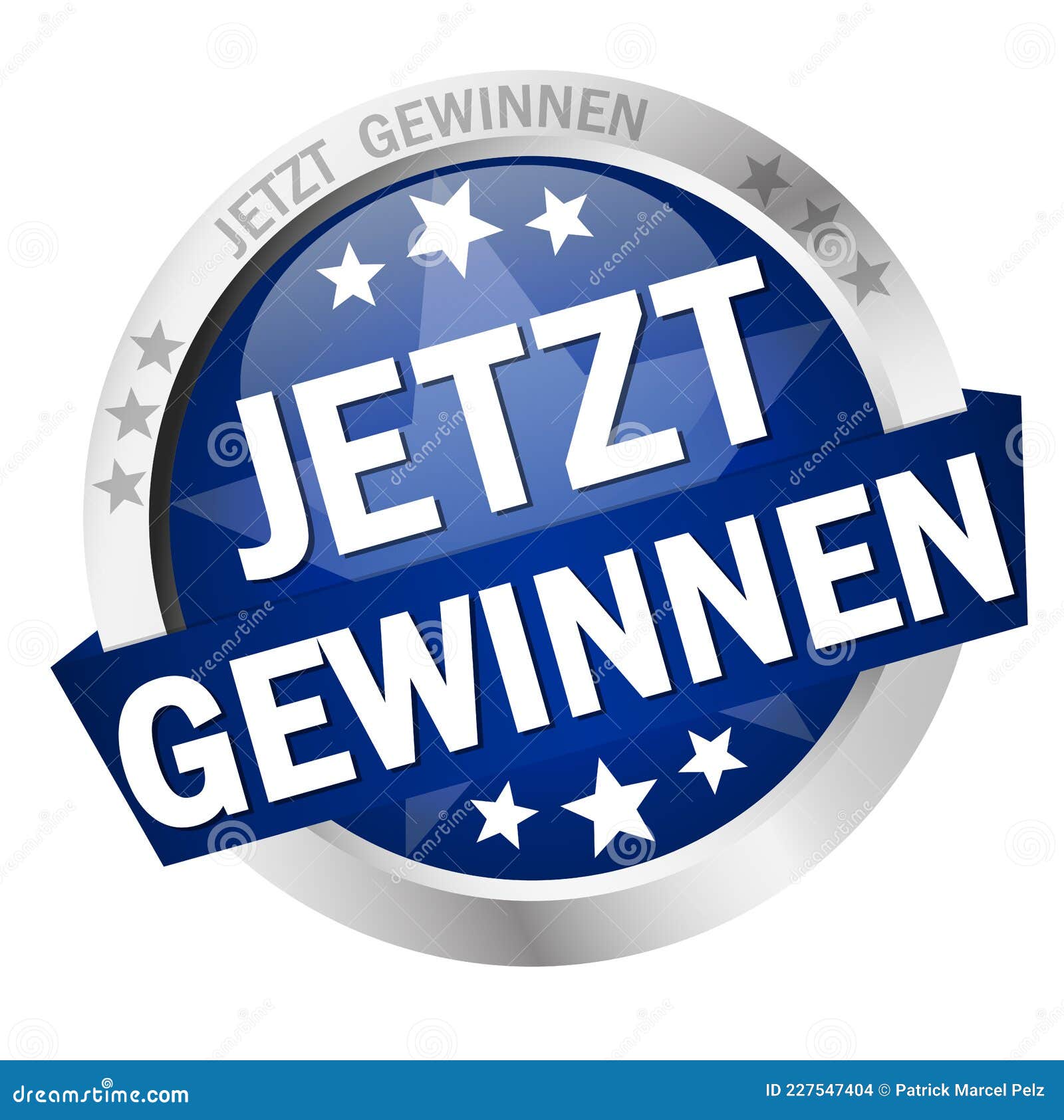 Button with Banner Win Now (in German Stock Vector - Illustration of ...