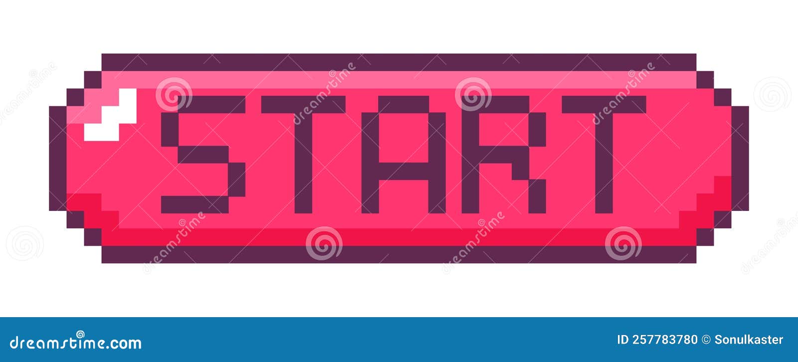 Button for 8 Bit Games, Start Beginning Vector Stock Vector ... Button for 8 Bit Games, Start Beginning Vector Stock Vector ...