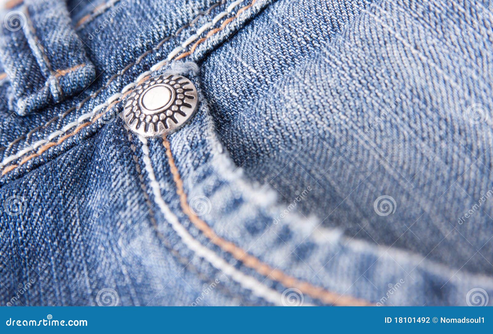 Button on blue jeans stock photo. Image of clothing, material - 18101492