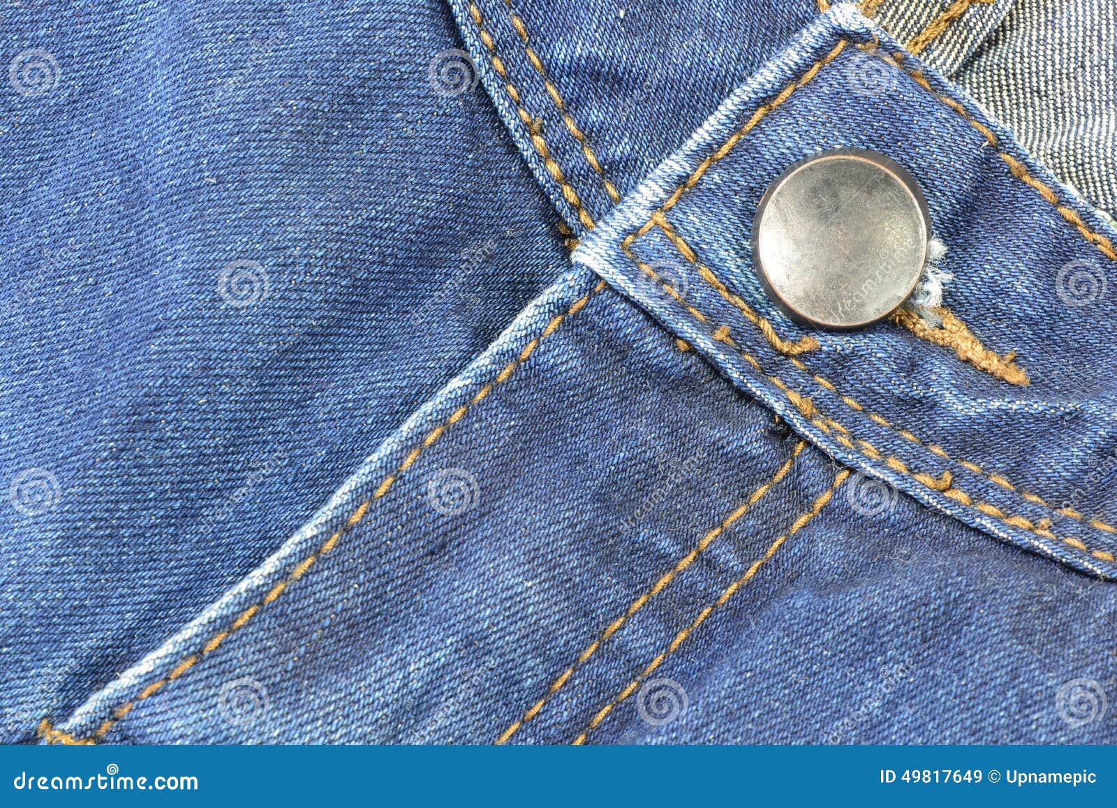 Button of blue jeans. stock image. Image of blue, cloth - 49817649