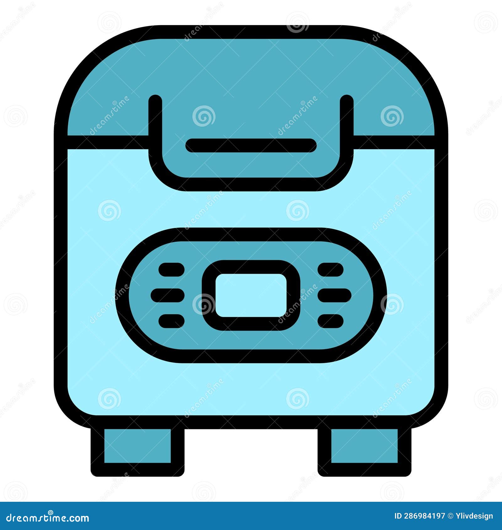 Button Bread Maker Icon Vector Flat Stock Illustration - Illustration ...