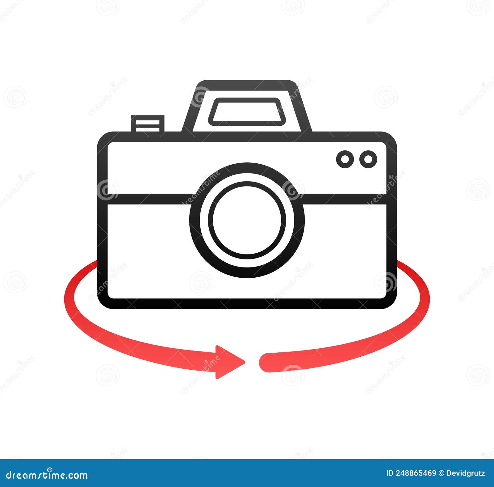Button with Camera Switch. Arrow Icon Stock Vector - Illustration of ...