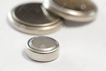 Button cell stock photo. Image of accessory, button, electricity - 21891626