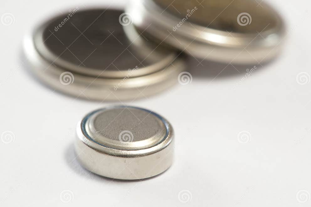 Button cell stock photo. Image of accessory, button, electricity - 21891626