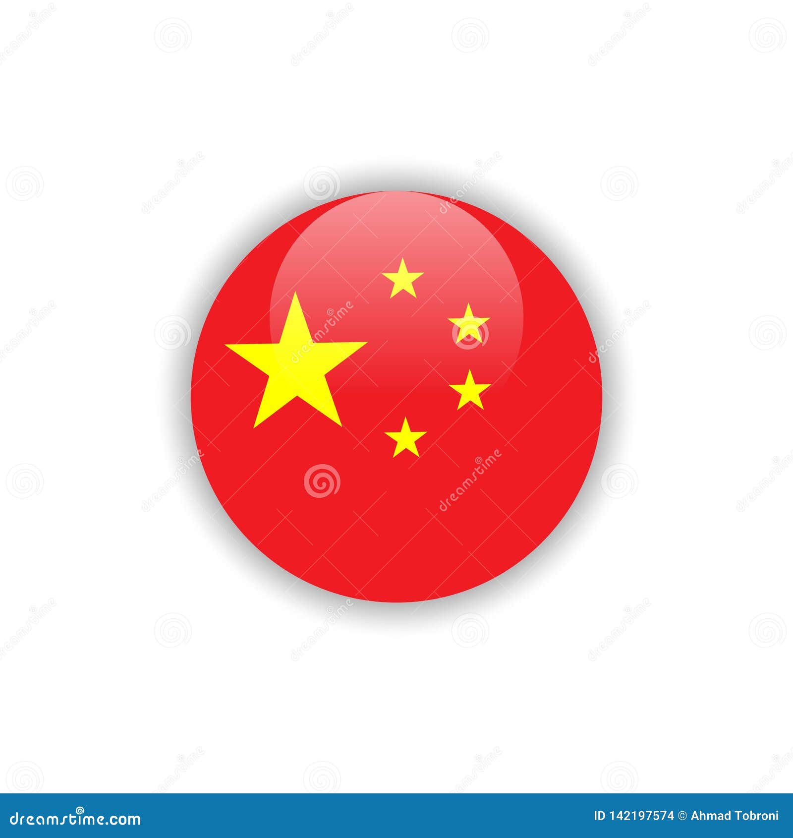 Button China Flag Vector Template Design Stock Vector - Illustration of ...